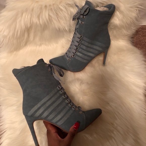 Angelina | Shoes | Denim Blue Booties | Poshmark